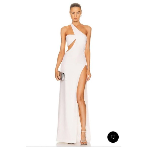Mônot Clothing | Dresses | Monot Cut Out One Shoulder Maxi Dress White ...